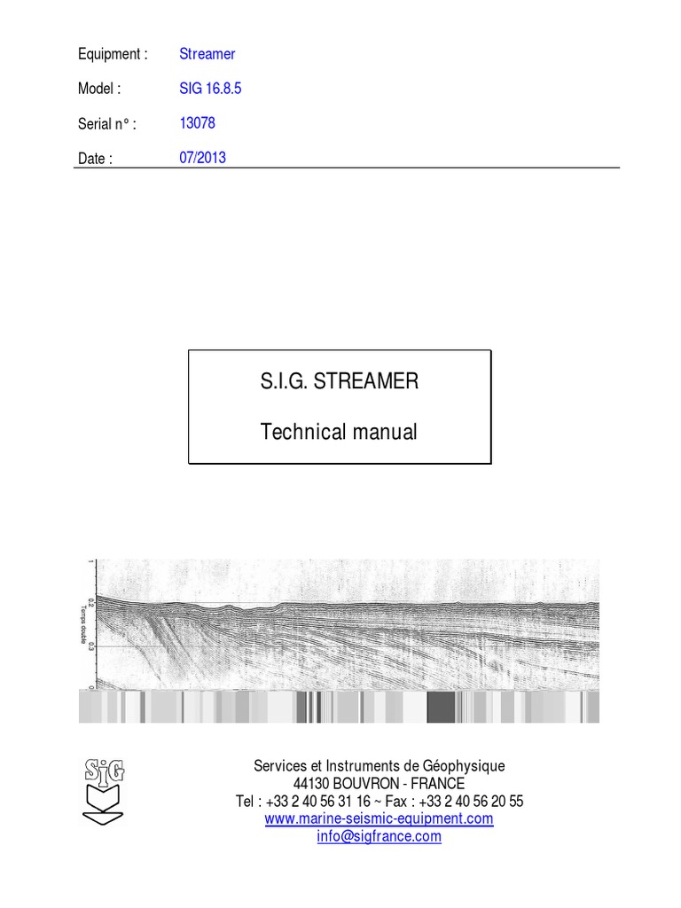 Manual Streamer SIG16.8.5 | PDF | Power Supply | Amplifier