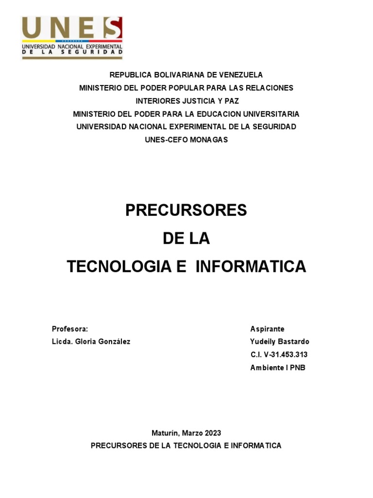 Los Precursores de La Informatica | PDF | Informática | Ciencias de la Computación