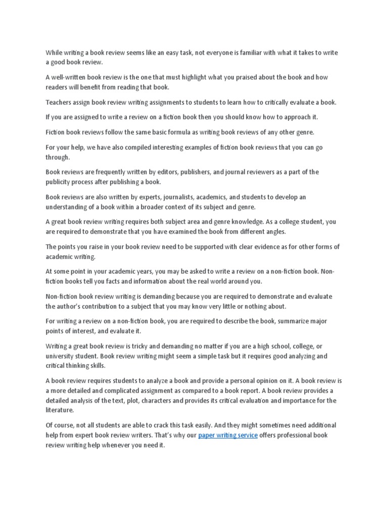 How To Write A Book Review | PDF