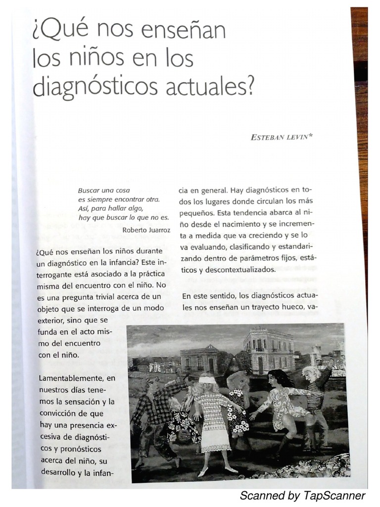 Levin, E. Que Nos Enseñan Los Niños en Los Diagnosticos Actuales | PDF