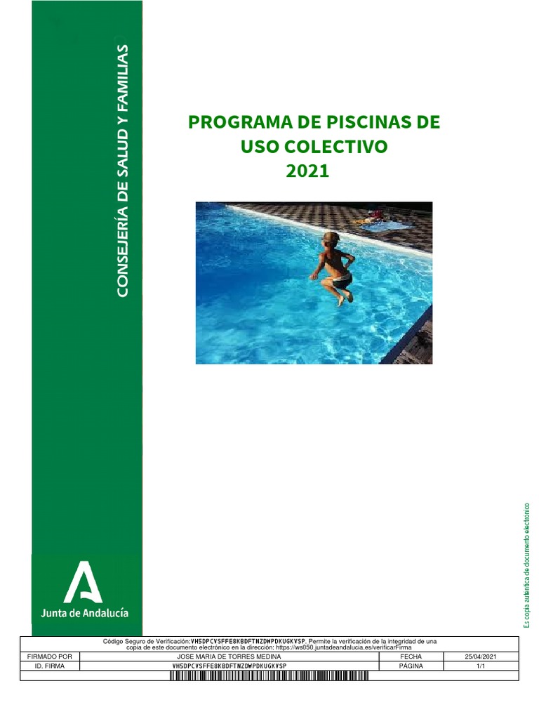 Programa Piscinas 2021 Web PDF | PDF | Piscina | Agua