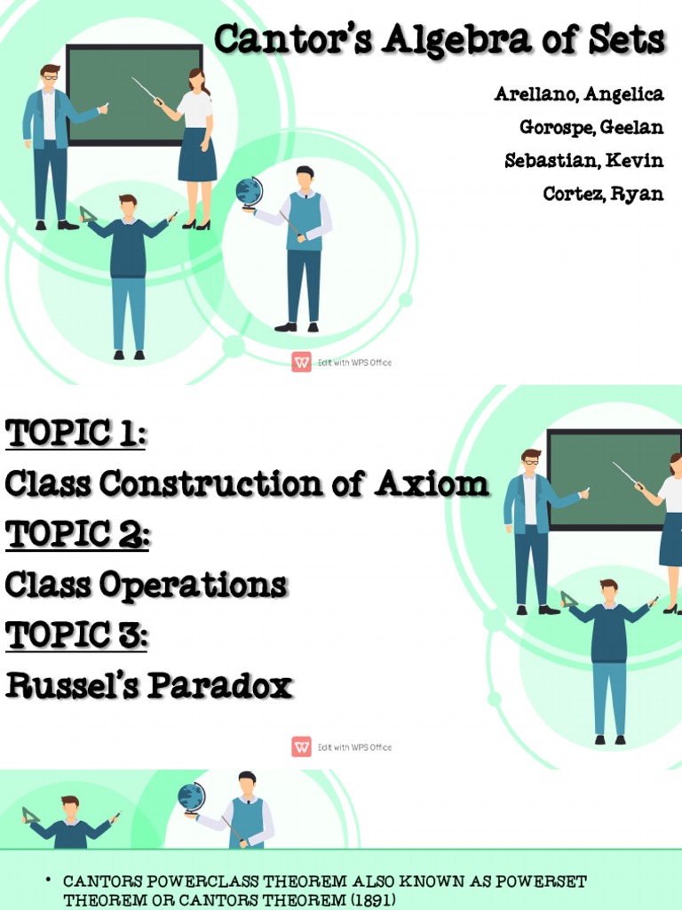 Cantors Algebra Of Sets Pdf Set Mathematics Mathematics