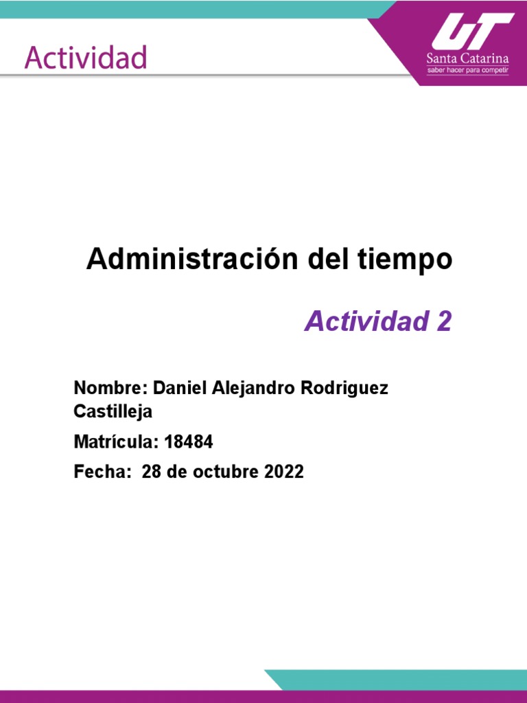 Act2 ADT DARC | PDF | Matriz (Matemáticas) | Planificación