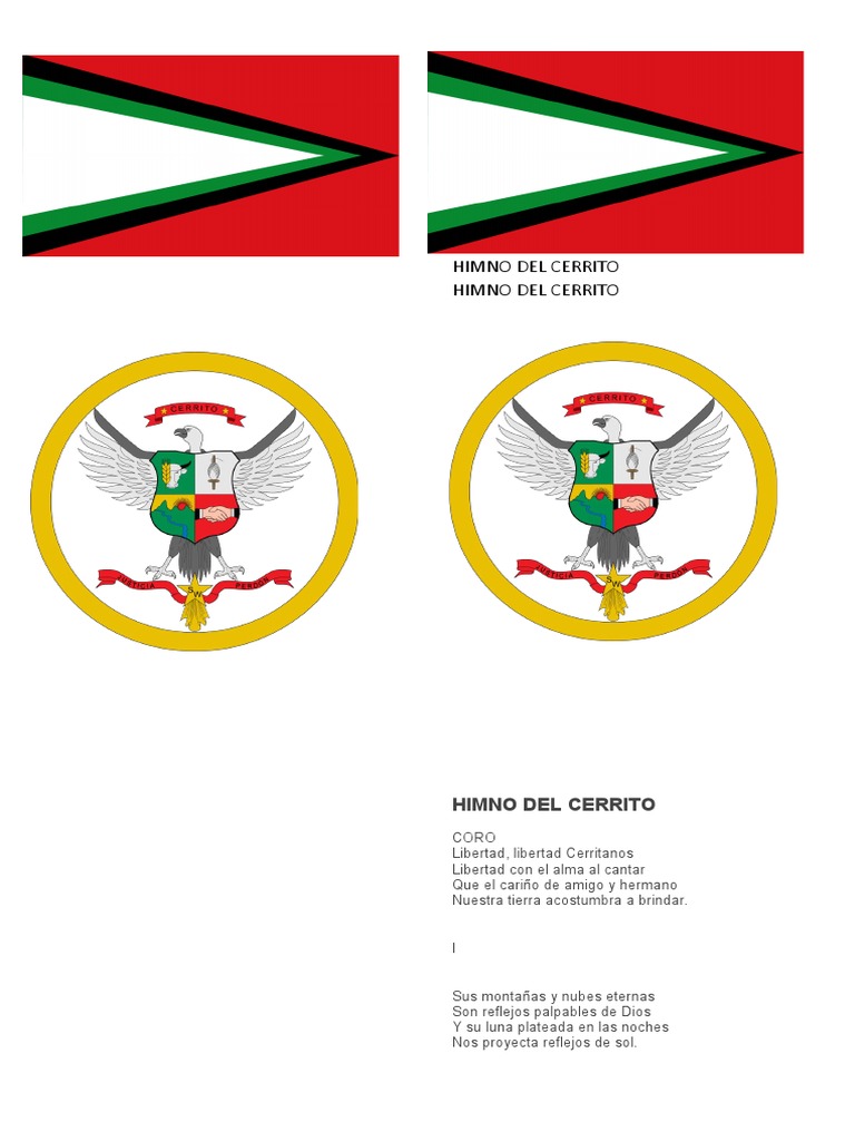 Simbolos Patrios Cerrito Santander | PDF