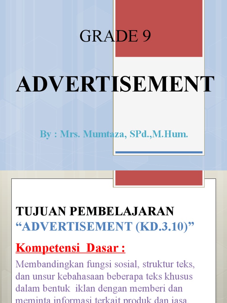 GRADE 9 ADVERTISEMENT Edited 07022021 | PDF | Advertising | Promotion ...