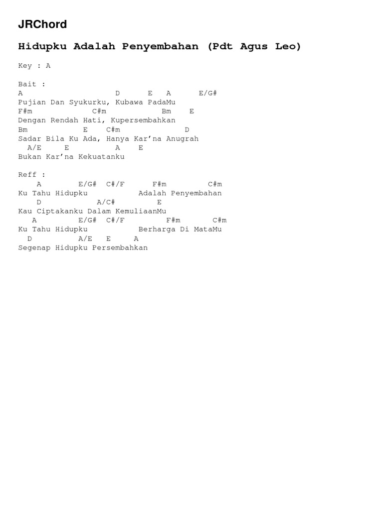 Hidupku Adalah Penyembahan PDT Agus Leo | PDF