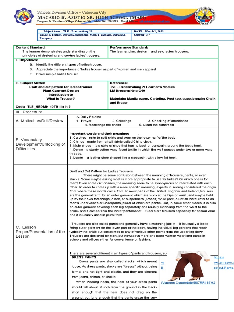 Dlp-Template-Latest March 01, 2023 | Download Free PDF | Trousers ...
