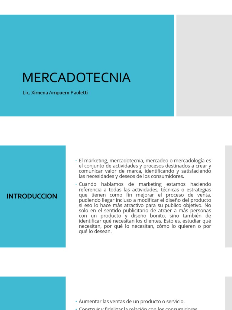 Presentacion Mercadotecnia | PDF | Marketing | Producto (Negocio)