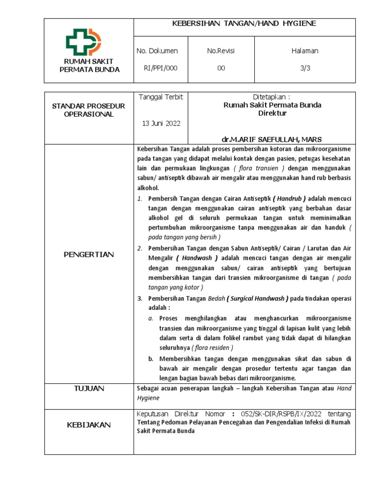 Ppi 11 Ep 1c Spo Hand Hygiene | PDF