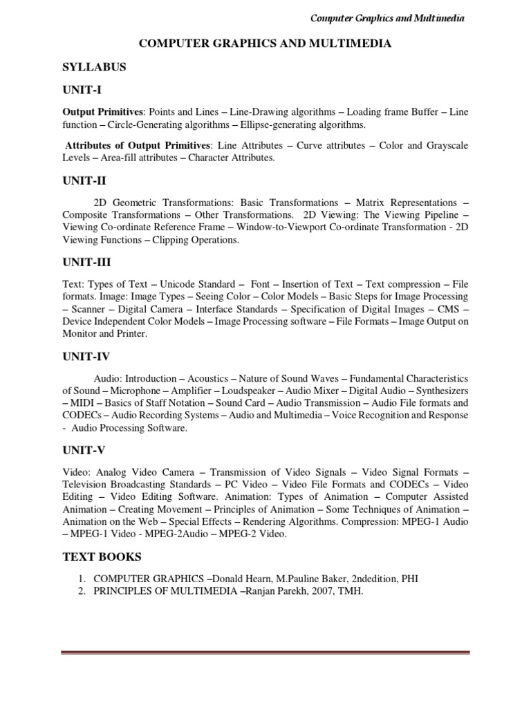 Graphics-Multimedia Study Materials PDF | PDF | Graphic Design | Graphics