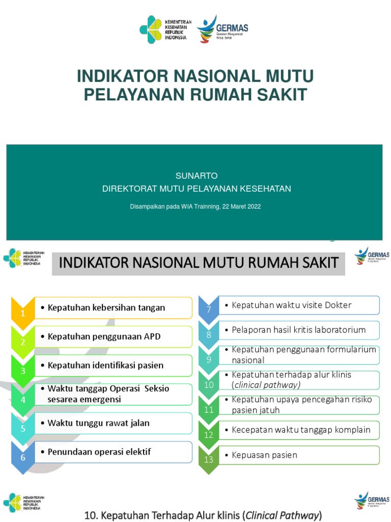 Indikator Nasional Mutu Pelayanan RS | PDF