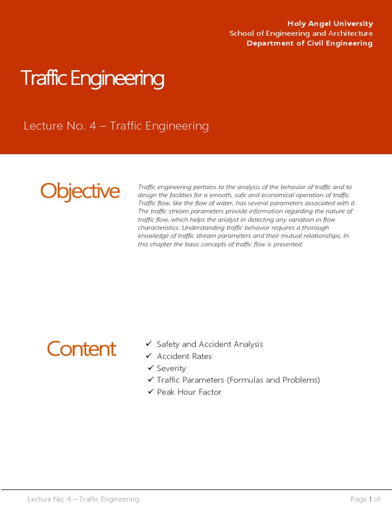 Traffic Stream Parameters and Formulas | PDF | Traffic | Speed