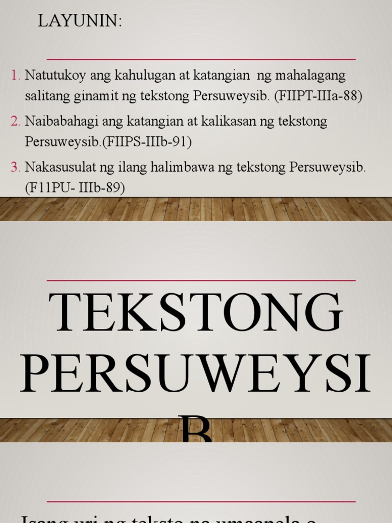 Tekstong Persuweysib | PDF