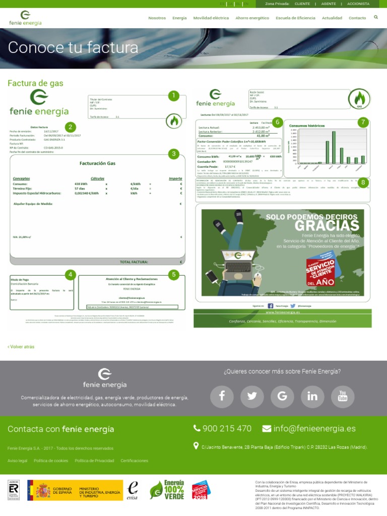 Conoce Tu Factura - Feníe Energía | PDF | Naturaleza