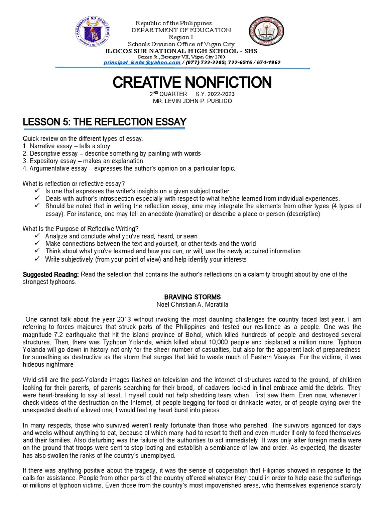 CNF Reviewer 2ndquarter Part2 | PDF | Essays | Blog