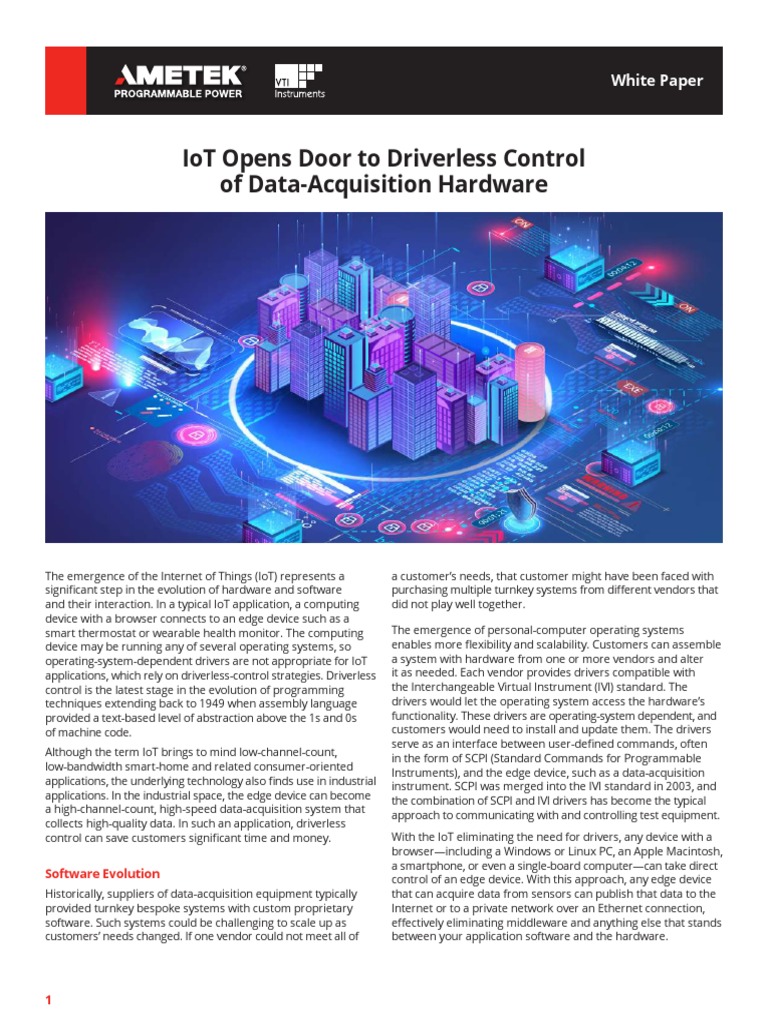 IoT Opens Door To Driverless Control of Data Acquisition Software | PDF ...