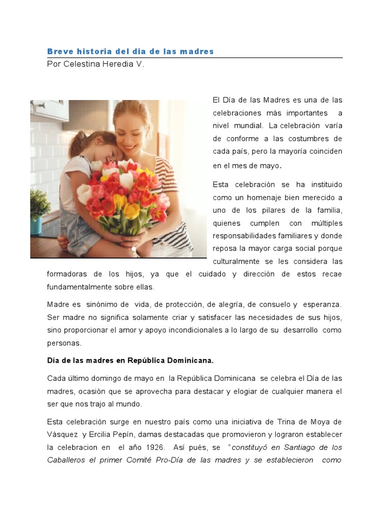 Breve Historia Del Dia de Las Madres | PDF