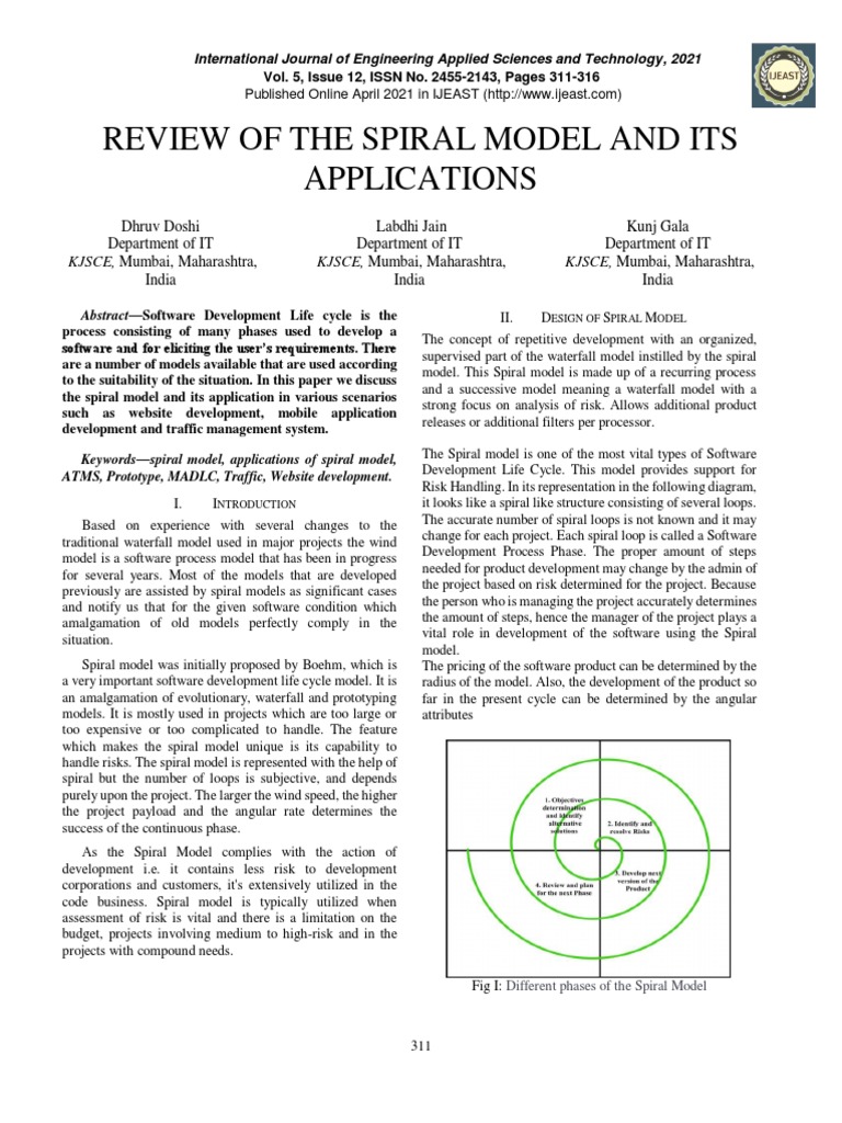 Review of The Spiral Model and Its Applications PDF | PDF | Prototype ...