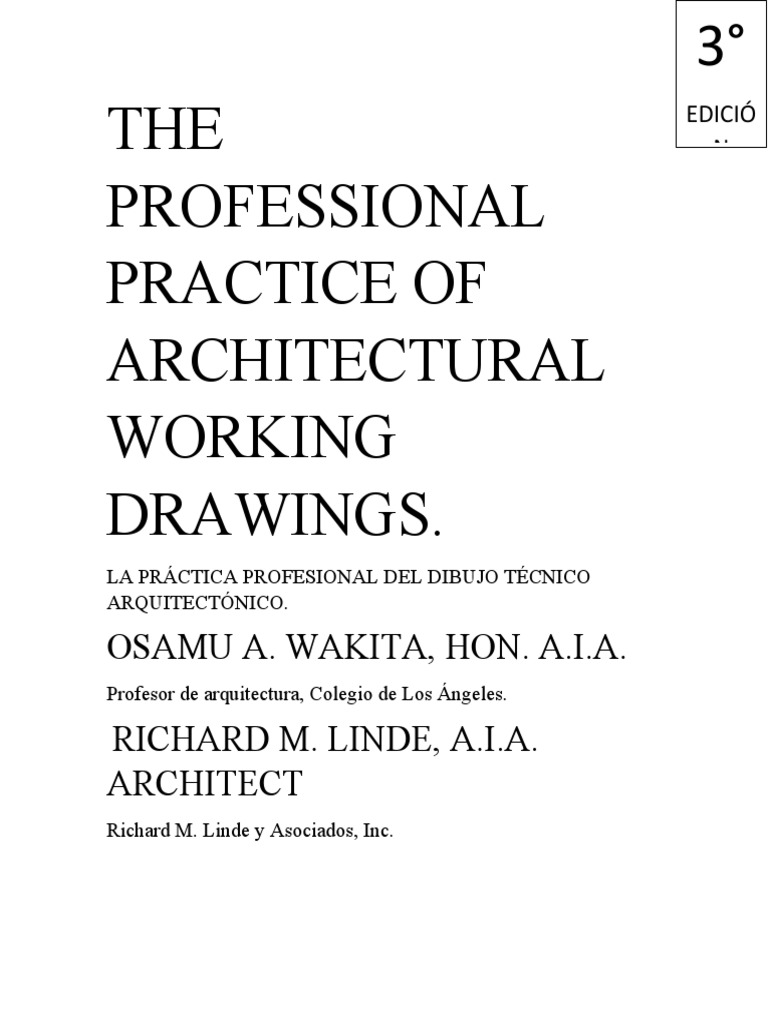 The Professional Practice of Architectural Working Drawings | PDF ...