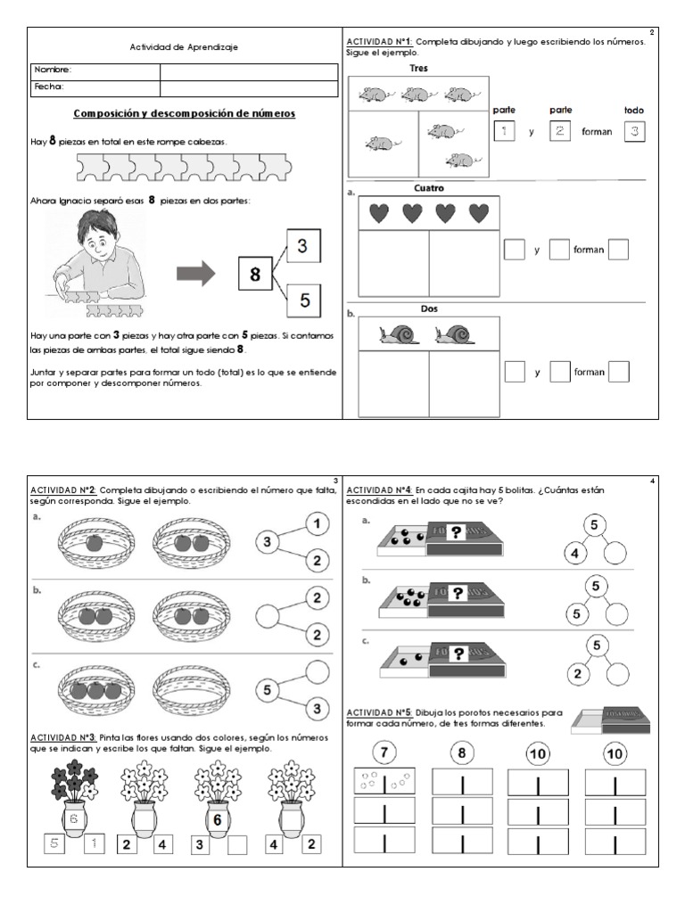 Guía 1°componer y Descomponer | PDF