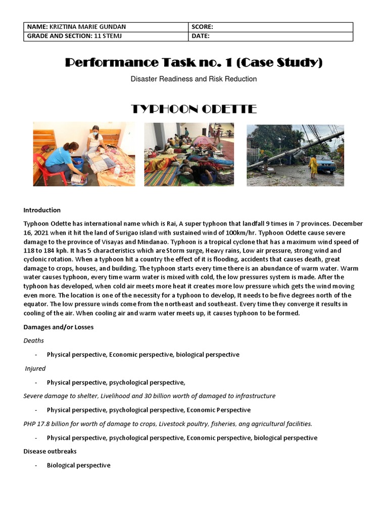 DRRR-PeTa-1-Template (AutoRecovered) | PDF | Tropical Cyclones | Flood