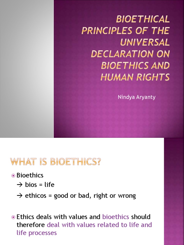 Bioethical Principles | PDF | Bioethics | Dignity Bioethical Principles | PDF | Bioethics | Dignity