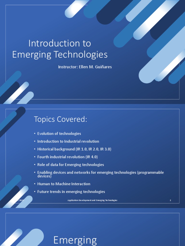 1 - Introduction To Emerging Technologies PDF | Download Free PDF ...