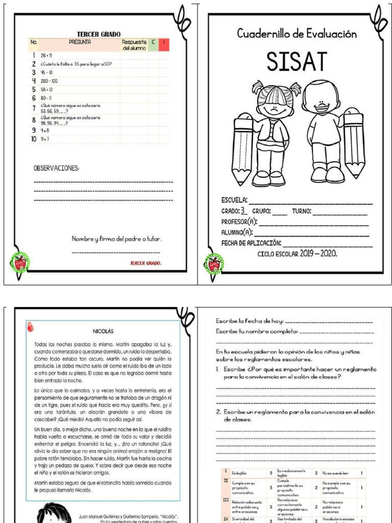 Cuadernillo Sisat 4º Primer Momento | PDF