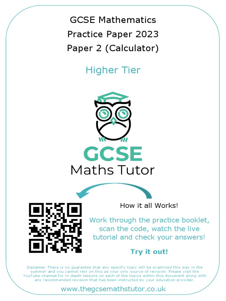 Edexcel GCSE Maths Paper 2 Higher 2023 | PDF | Circle | Triangle