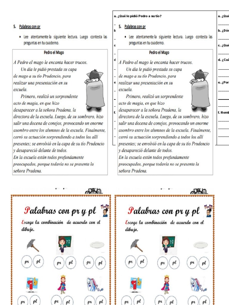 Comprension Lectora PL PR | PDF