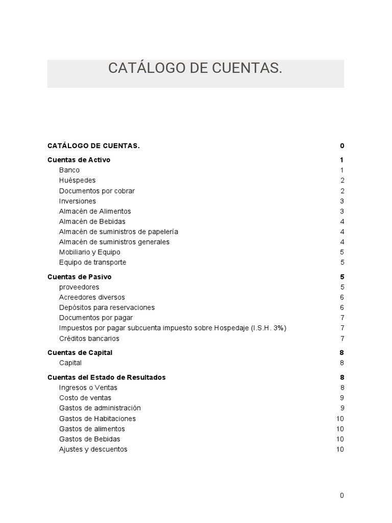 Catalogo de Cuentas | PDF | Bancos | Cheque
