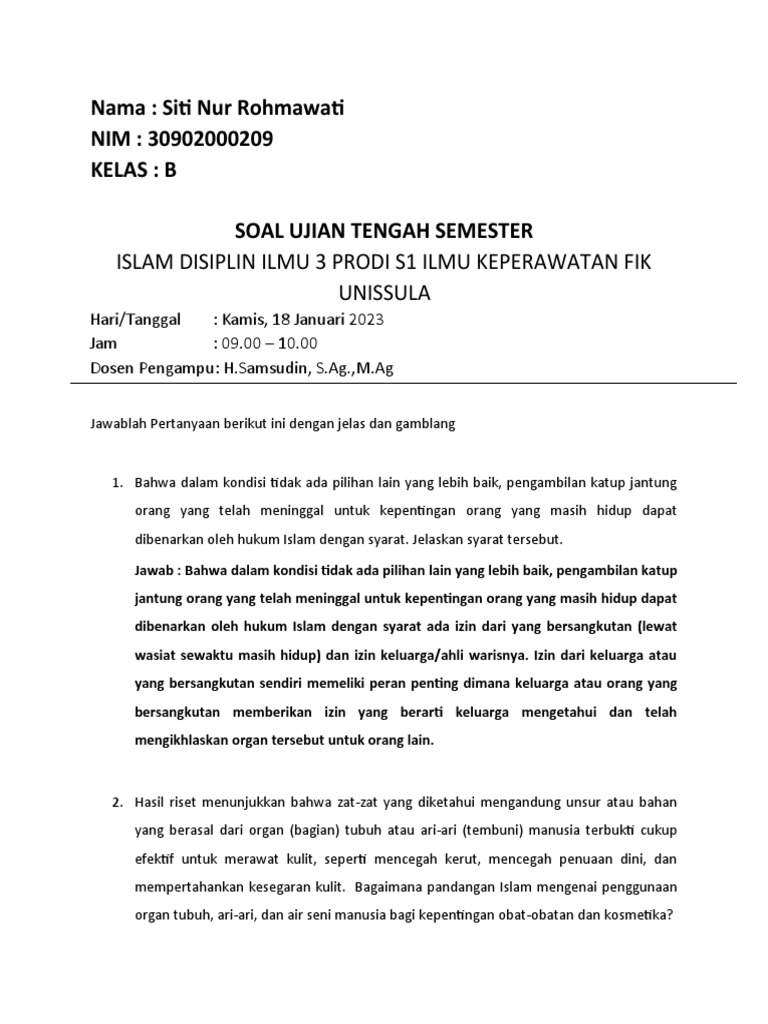 Soal UAS IDI 3 S1 FIK | PDF