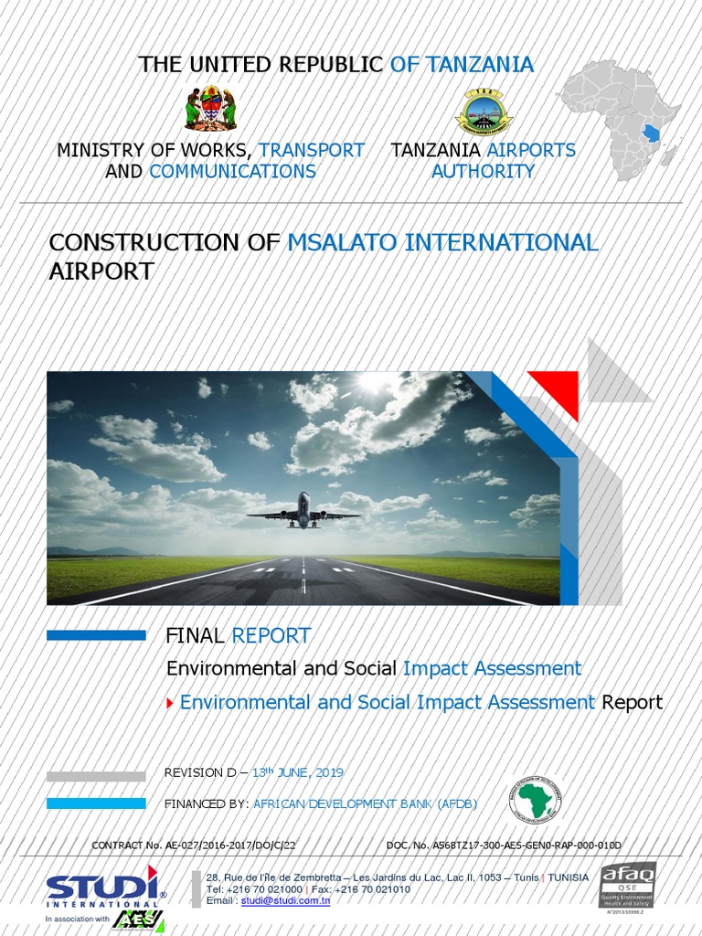 Tanzania - Msalato International Airport Construction Project - ESIA ...