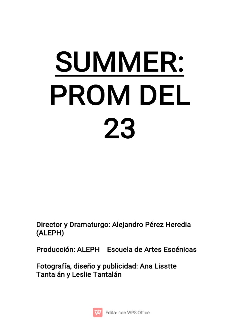 Prom de Verano: Aventura y Magia | PDF | Amor | Verdad