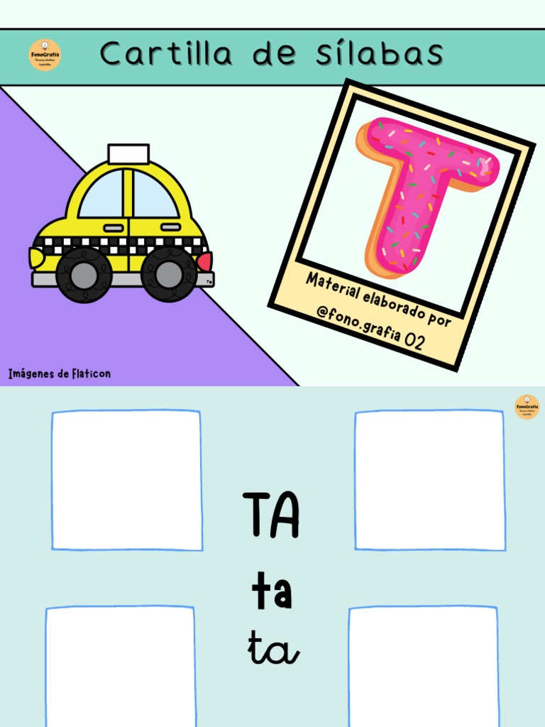 Cartilla de Sílabas Con T @fono - Grafia02 PDF | PDF