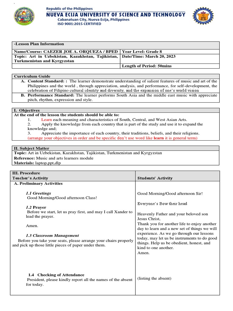 DLP IN ARTS MARCH 20 Checked PDF | PDF | Art