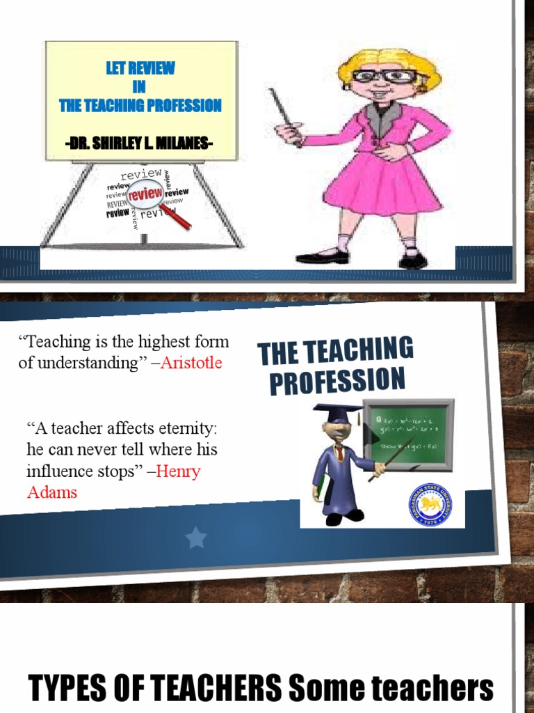 The Teaching Profession - Review | PDF | Teachers | Learning