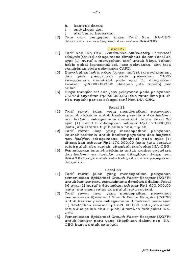 PMK 3 Tahun 2023 CAPD | PDF