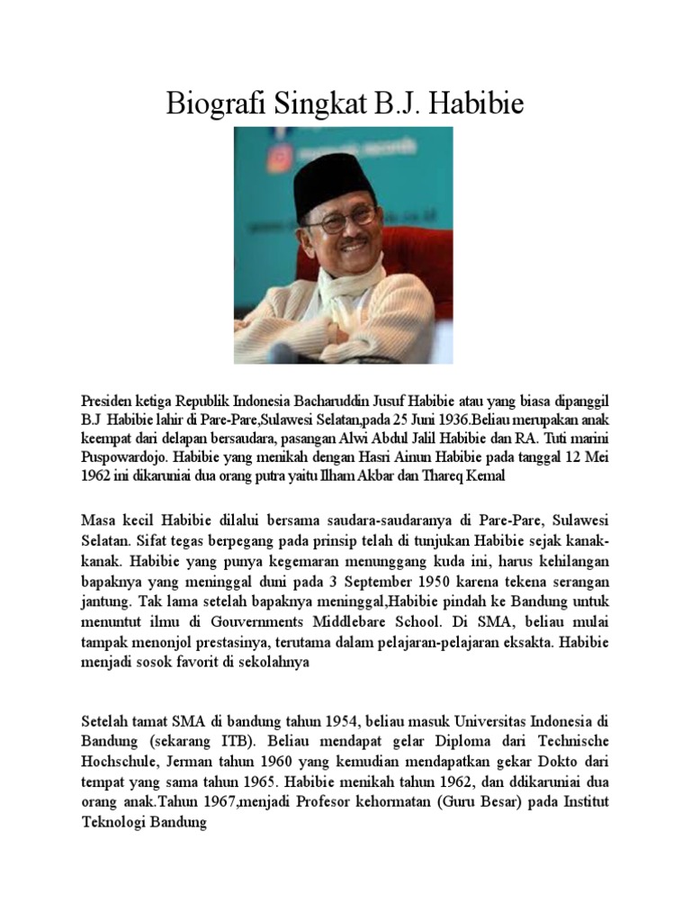 Biografi Singkat BJ Habibie | PDF