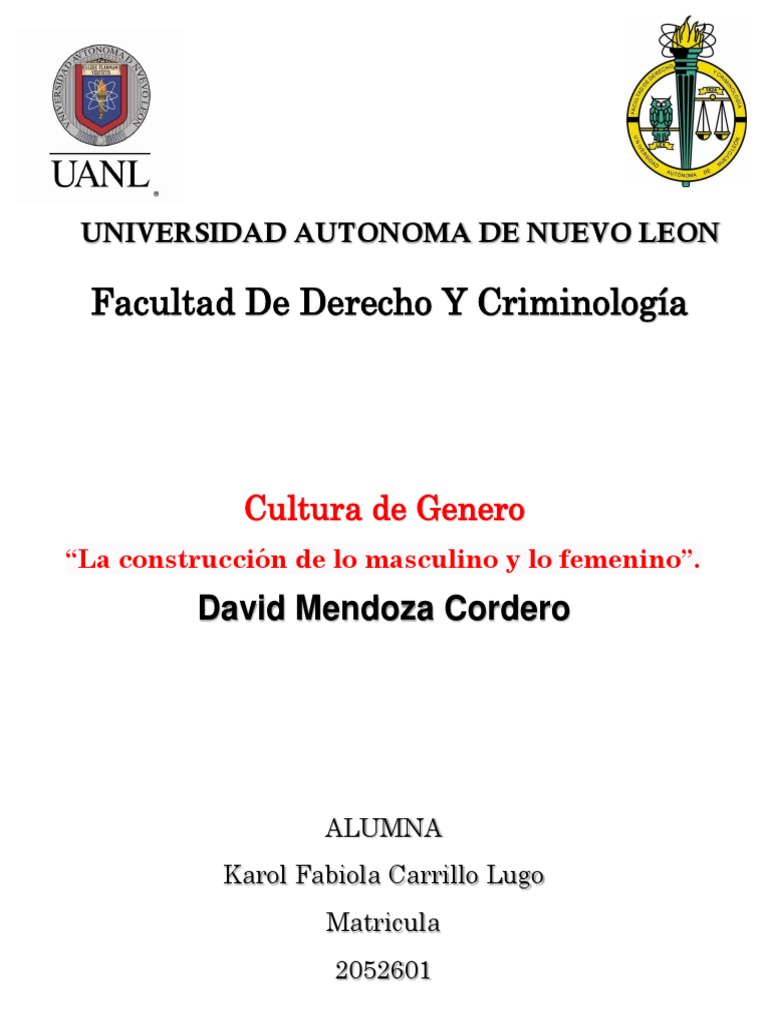 La Construcción de Lo Masculino y Lo Femenino | PDF | Feminismo ...