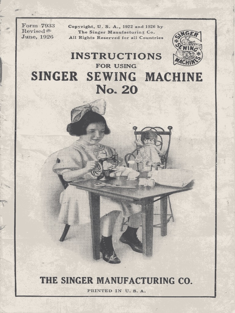 Singer 20 PDF | PDF | Sewing Machine | Screw