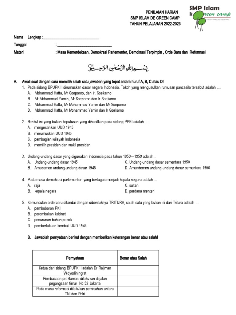 PH IPS KELAS (Indonesia Dari Masa Ke Masa) | PDF