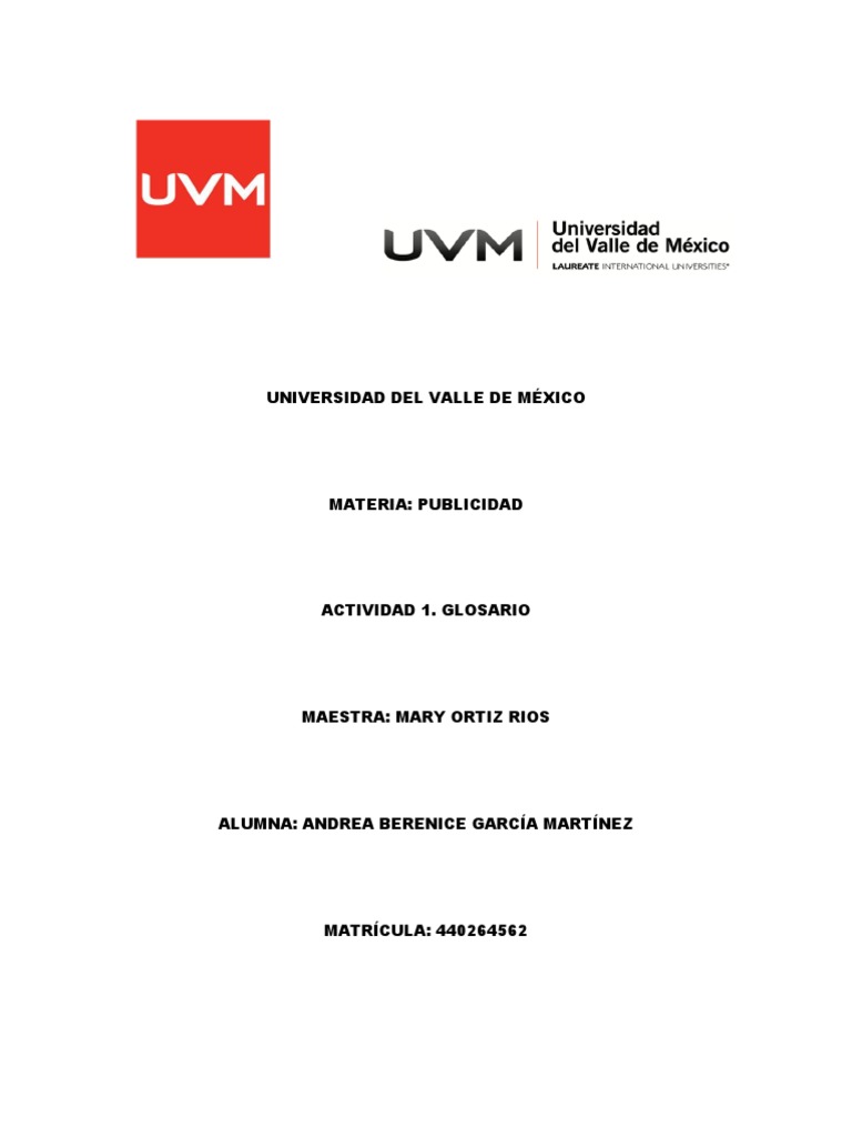 Publicidad Act1. Glosario - ABGM | PDF