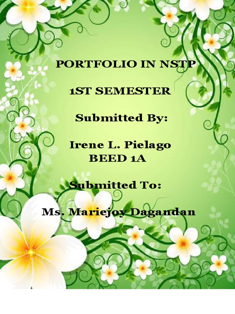 NSTP Portfolio: Community Engagement Insights | PDF | Schools ...