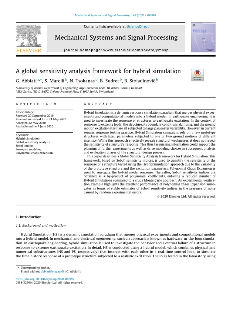 A Global Sensitivity Analysis Framework For Hybrid Simulation Pdf