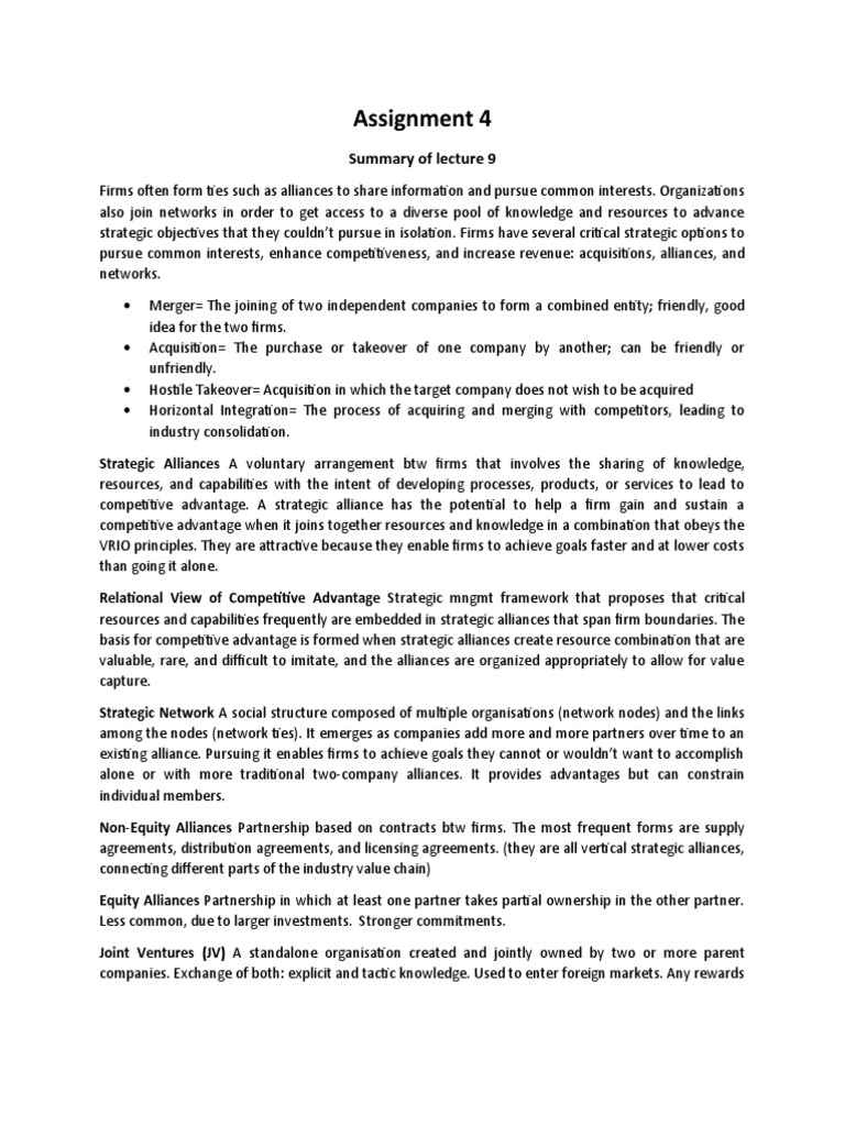 SM04 | PDF | Mergers And Acquisitions | Joint Venture