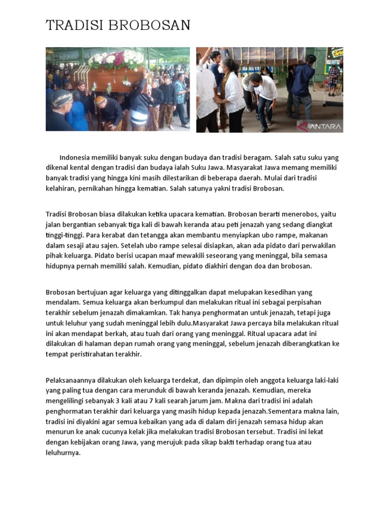 Tradisi Brobosan | PDF | Agama & Spiritualitas