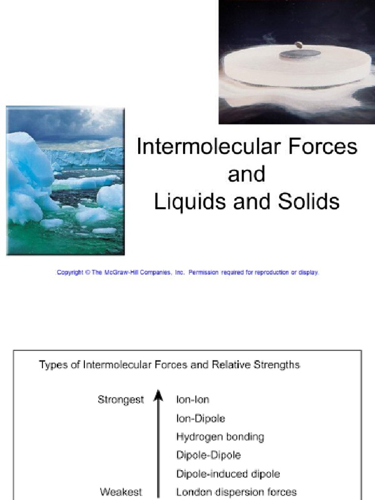 Effects of Intermolecular Forces On Properties of Substances | PDF ...