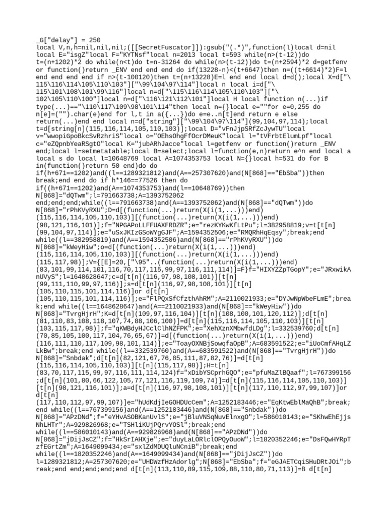 Growpai Obfuscated Lua Code | PDF