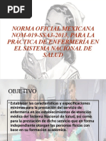 Nom 019 Ssa3 2013 | PDF | Enfermería | Cuidado de la salud